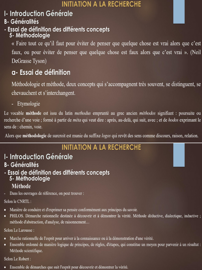 Initiation À La Recherche Cours 6 On Line | PDF