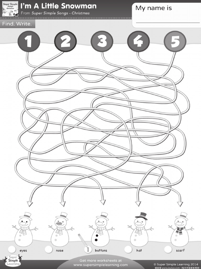 im-a-little-snowman-worksheet-follow-the-lines-bw | PDF
