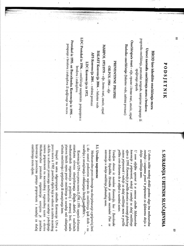 Pravo Zaštite Morske Sredine - II Kolokvijum | PDF