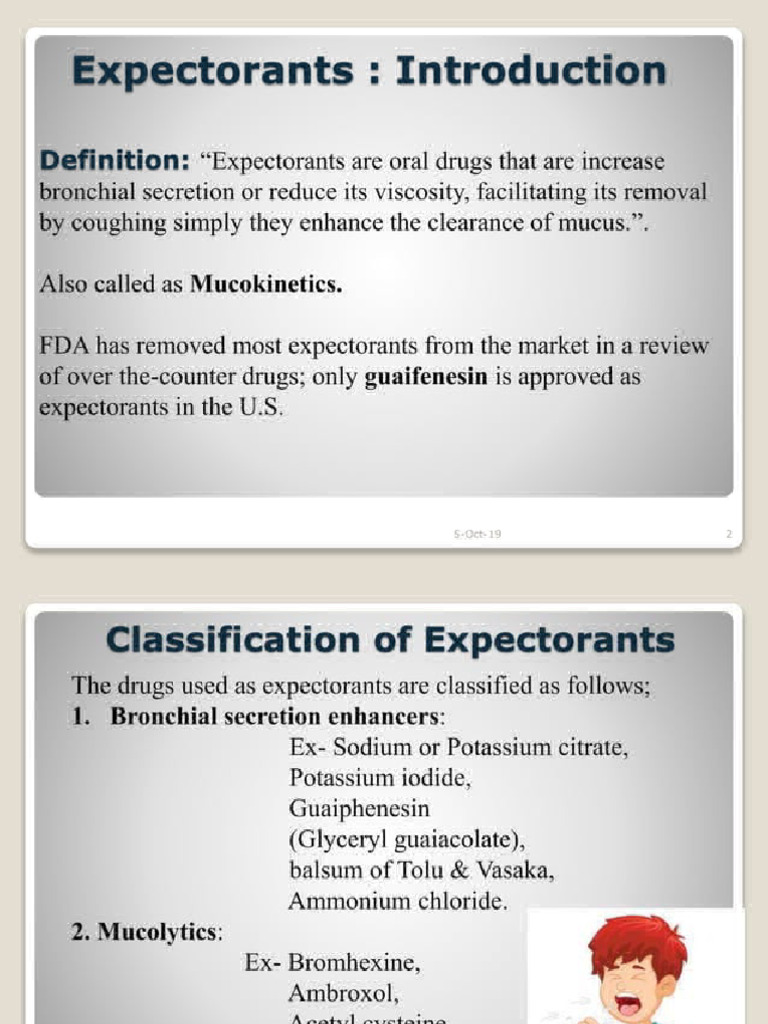 Expectorants and Antitussives | PDF