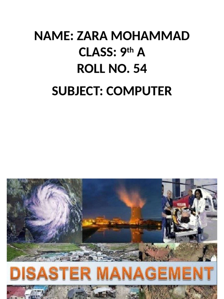 Types of Natural Disasters & Management | PDF