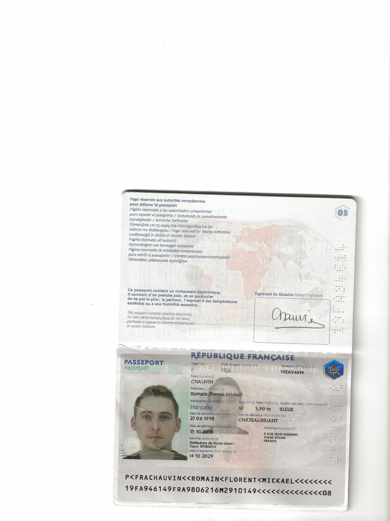 7 CHAUVIN. Passeport Romain Conjoint de ARIF FARIEZ | PDF