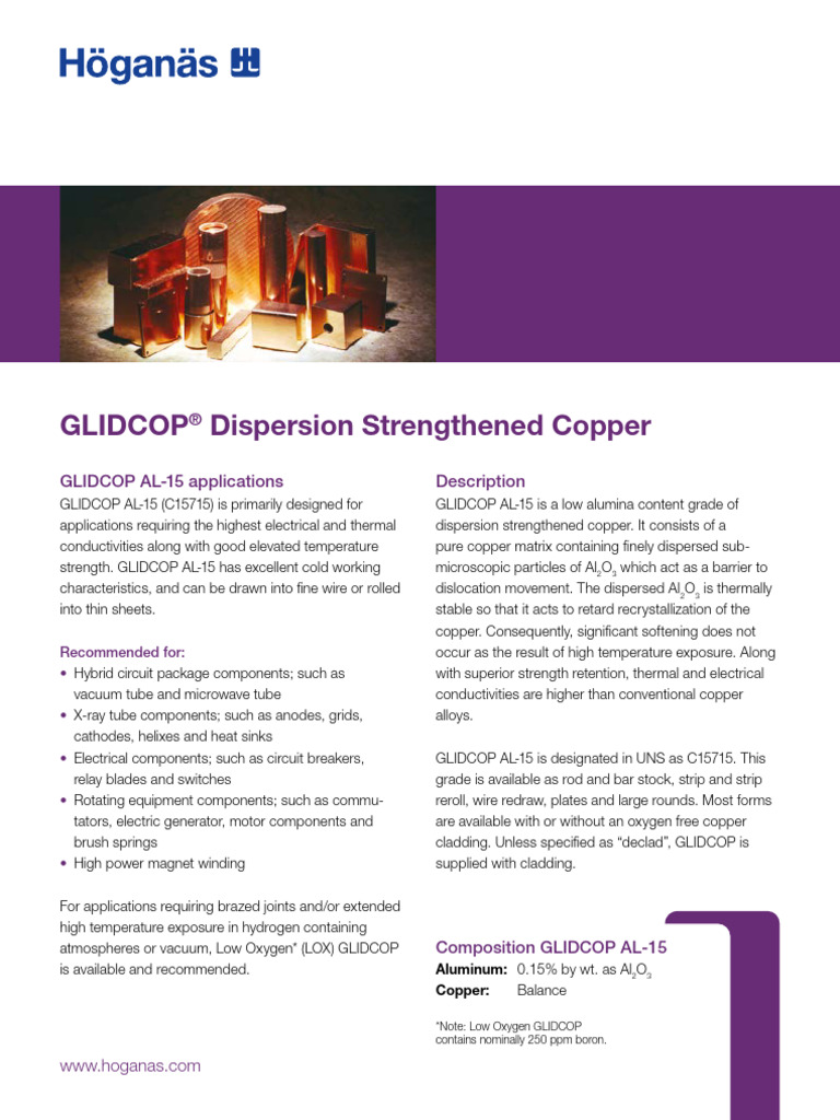 Glidcop - Glidcop Al 15 Applications - 0667hog | PDF | Vacuum Tube ...