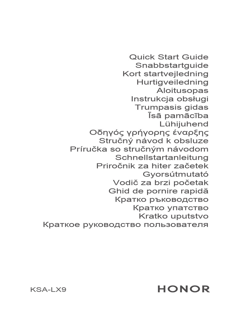 Honor 8s Stručný Návod K Obsluze (Ksa-Lx9, Emui9.0 - 01, CS) | PDF | Waste