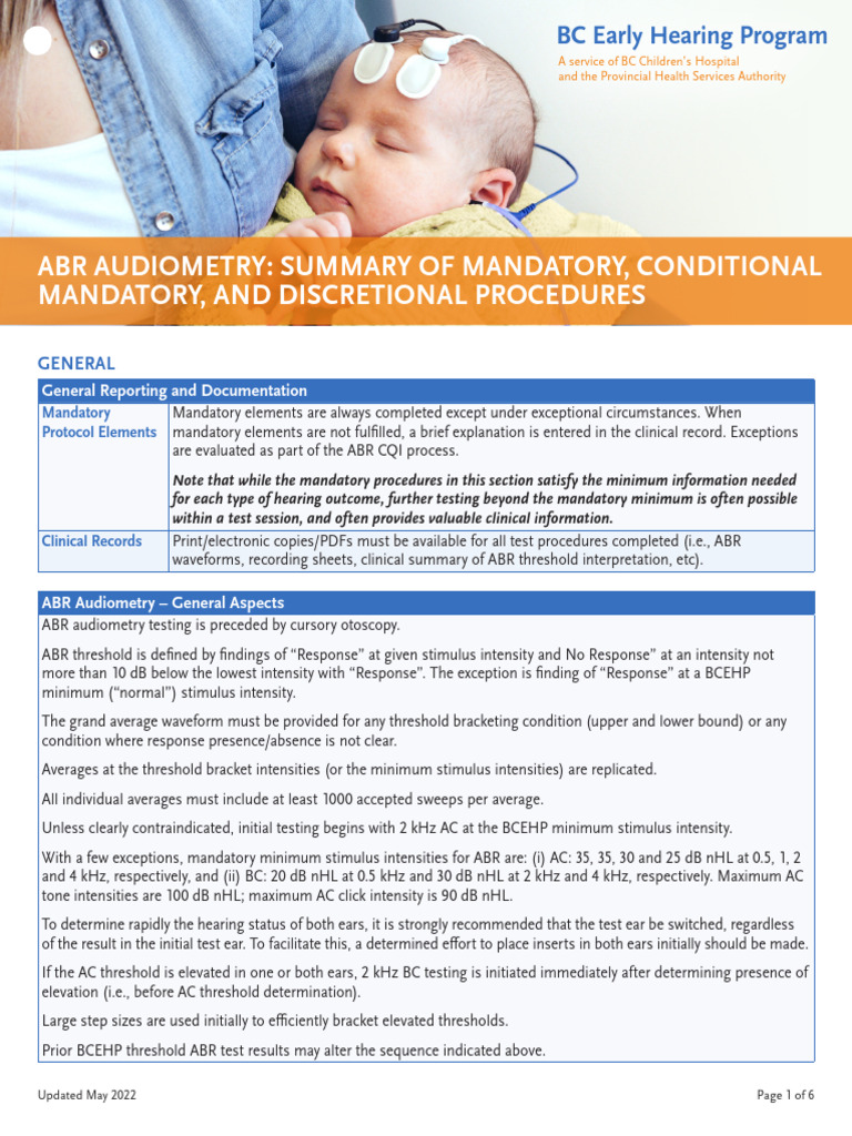 ABR_Audiometry_Quick_Reference_Guide | PDF | Decibel | Amplitude