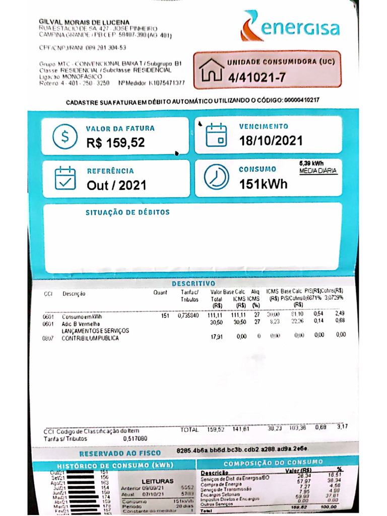 Comprovante Residência 2 | PDF