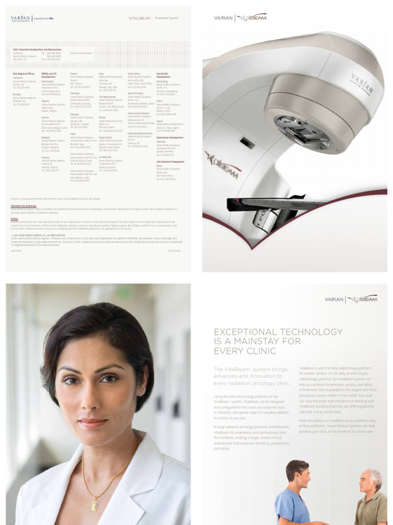 Brochure Acelerador Lineal Vitalbeam Varian | PDF | Radiation Therapy | Medical Specialties