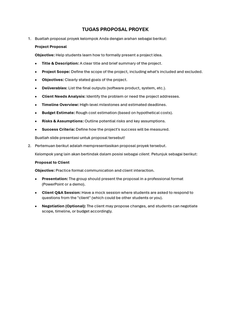 Tugas Proposal | PDF