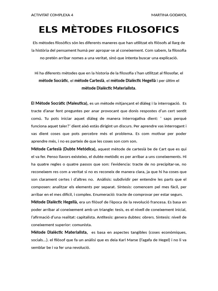 ACTIVITAT COMPLEXA 4 | PDF