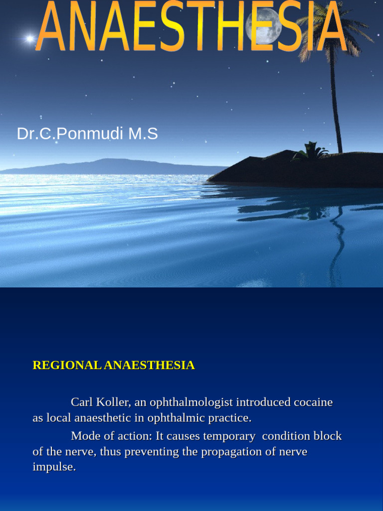 Anaesthesia | PDF | Nervous System | Medical Specialties