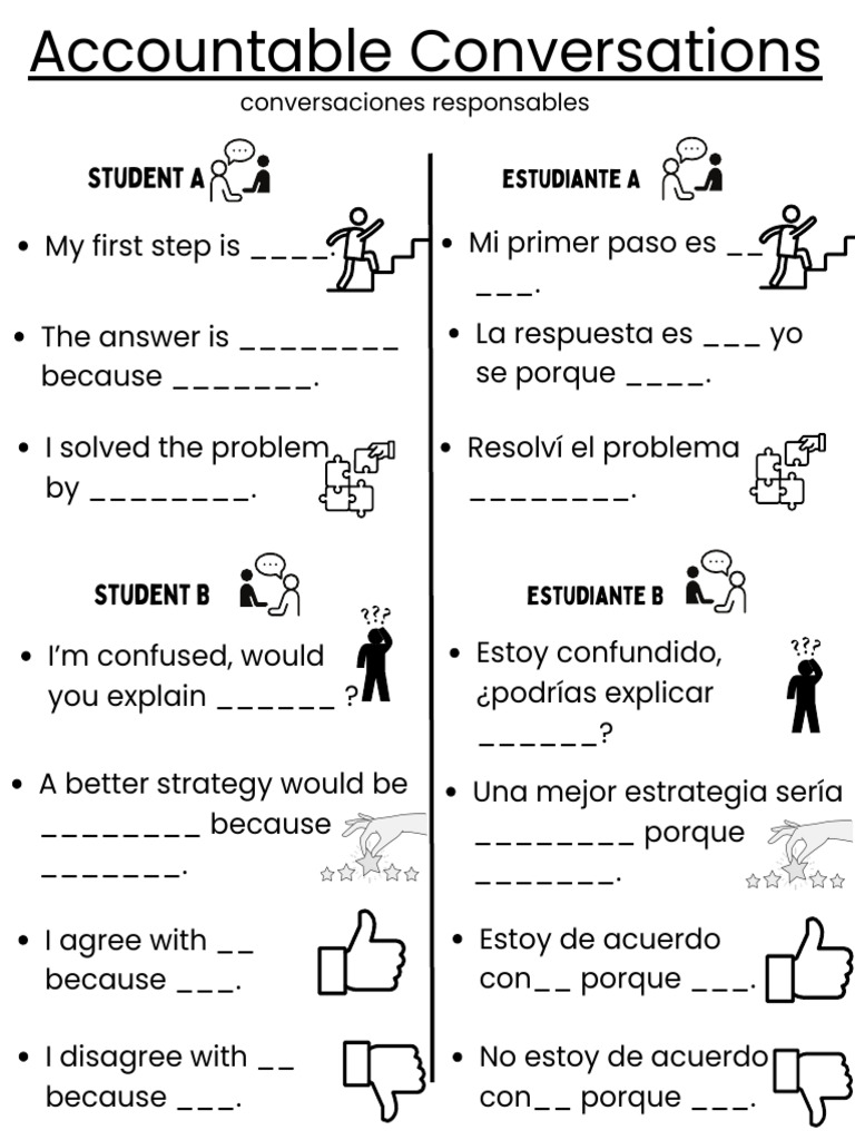 Accountable Math Talk Stems | PDF
