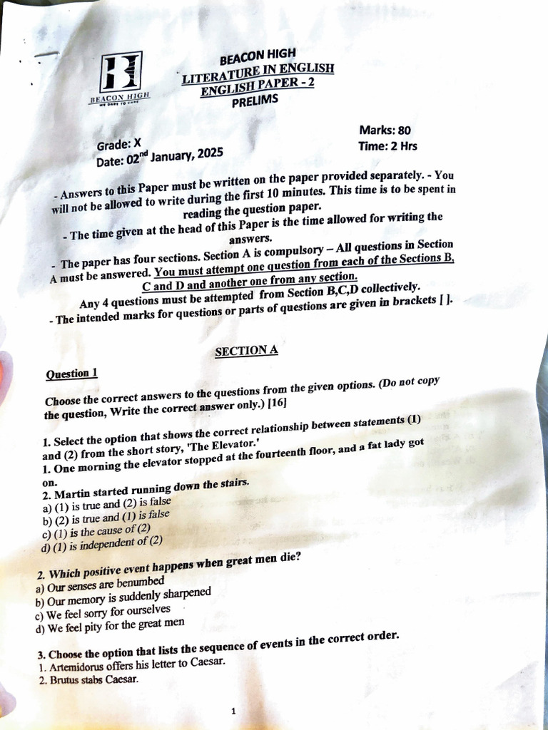 24-25 X English Lit Beacon | PDF