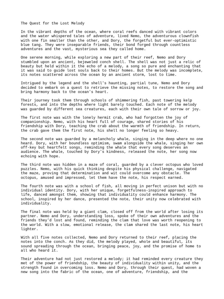 Quest for the lost melody | PDF