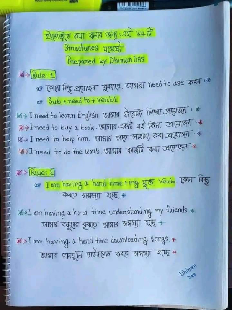 English Speaking Notes | PDF