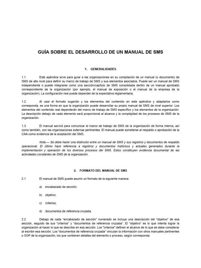 Guía para Manual de SMS 9859 | PDF | Evaluación de riesgos | Valores