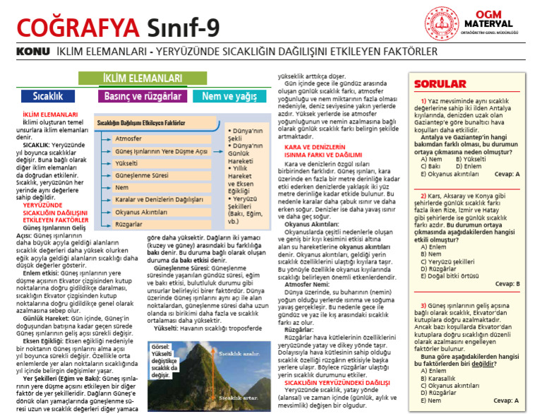 9 SNF Cografya | PDF