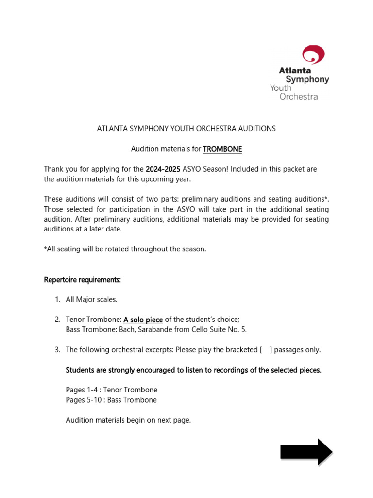 ASYO-Audition-Packet-Trombone-2024-2025-6a9800621e | PDF | Trombone ...
