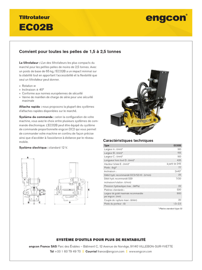 Tiltrotateurs Engcon pour Pelles 1,5-6t | PDF | Android (Système d ...