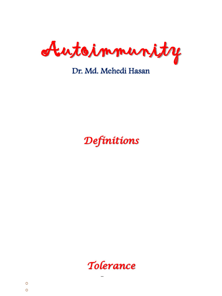 Auto Immunity | PDF | Immune Tolerance | Autoimmunity