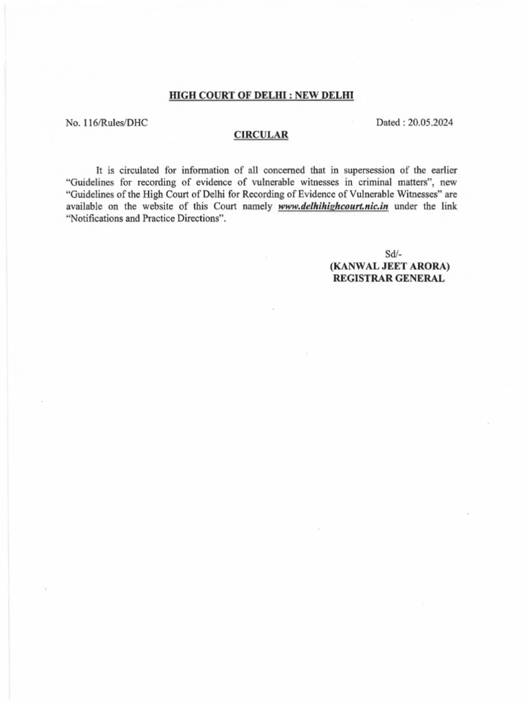 Witness Protection Guidelines | PDF | Witness | Courtroom