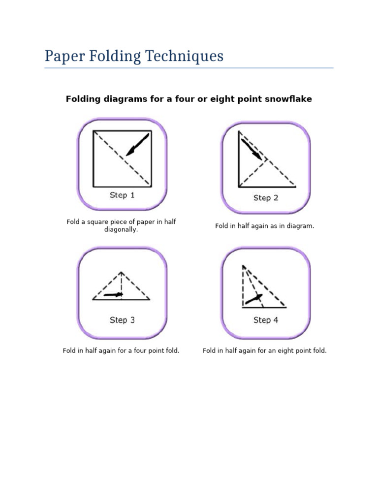 Paper Folding Techniques | PDF