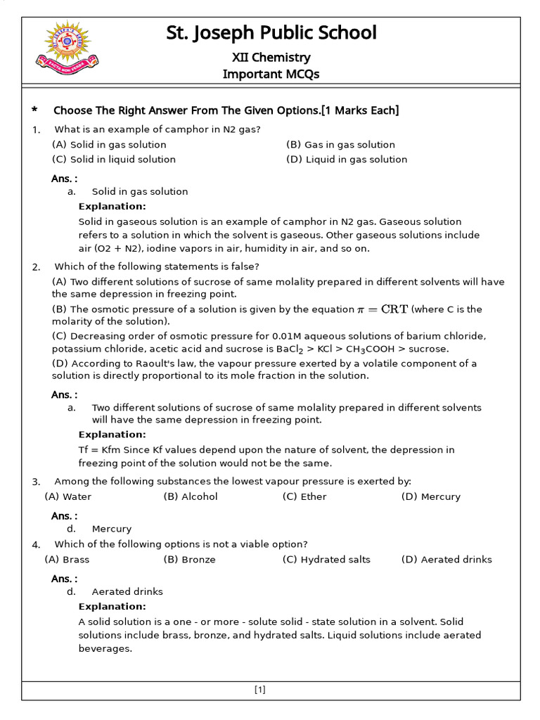 XII Science Study Material | PDF | Cofactor (Biochemistry) | Ion