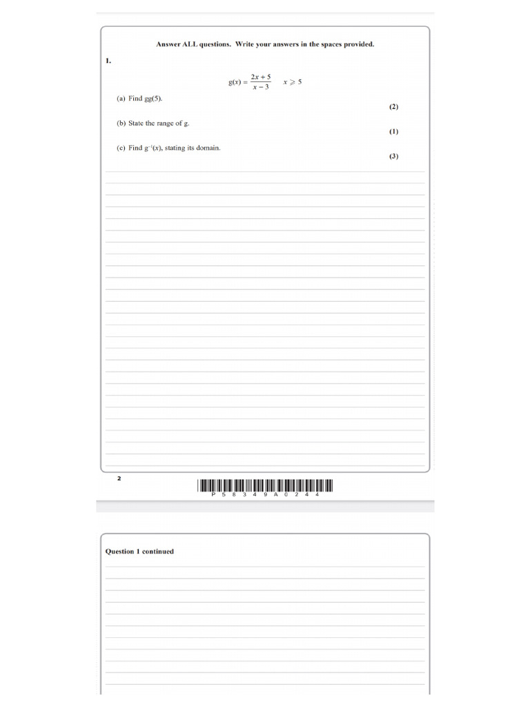 Functions and Modules Functions Past Papers Questions and Answers | PDF