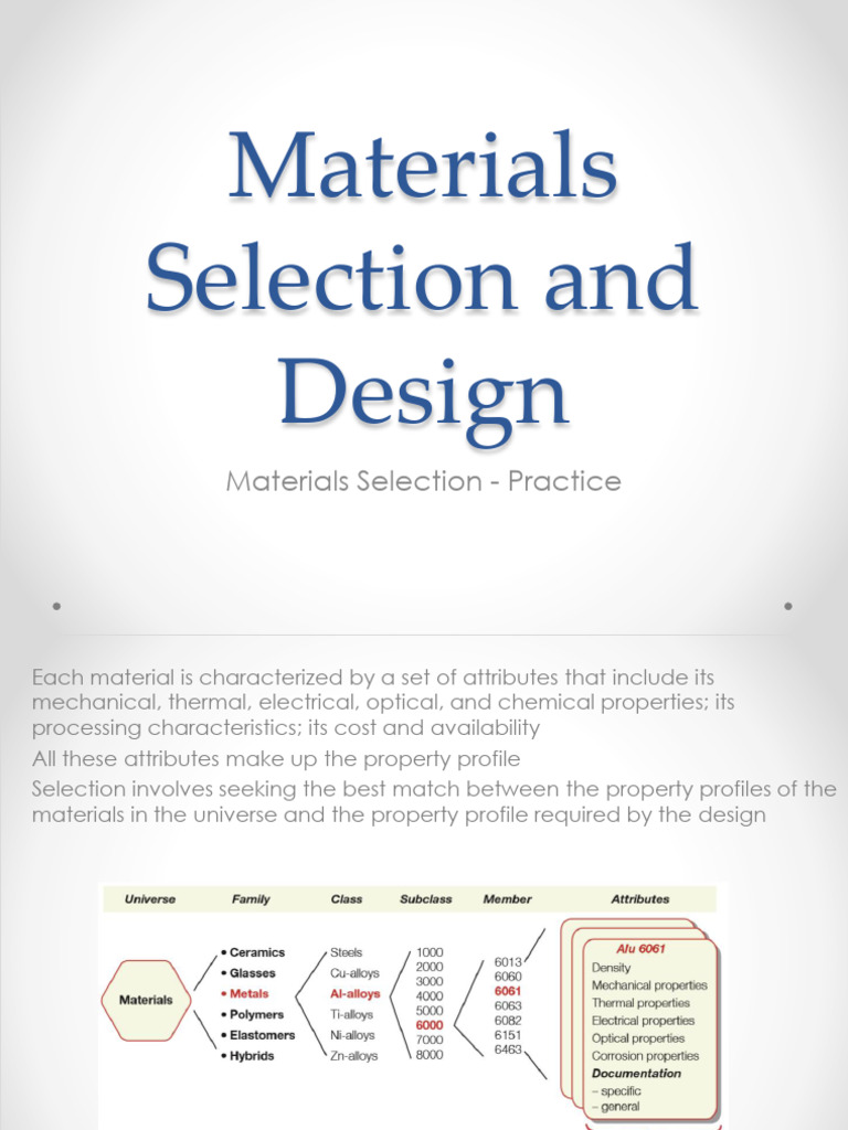 Materials Selection and Design - Course 3 Selection practice(4) | PDF | Bending | Beam (Structure)