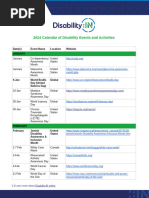 2025 Disability Related Dates | PDF | Muscular Dystrophy | Medicine