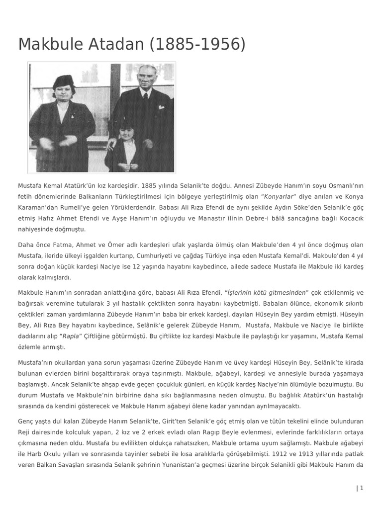 Makbule Atadan (1885-1956) | PDF