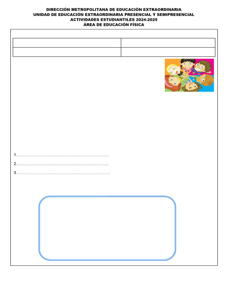 6 Actividades Estudiantiles EEFF | PDF