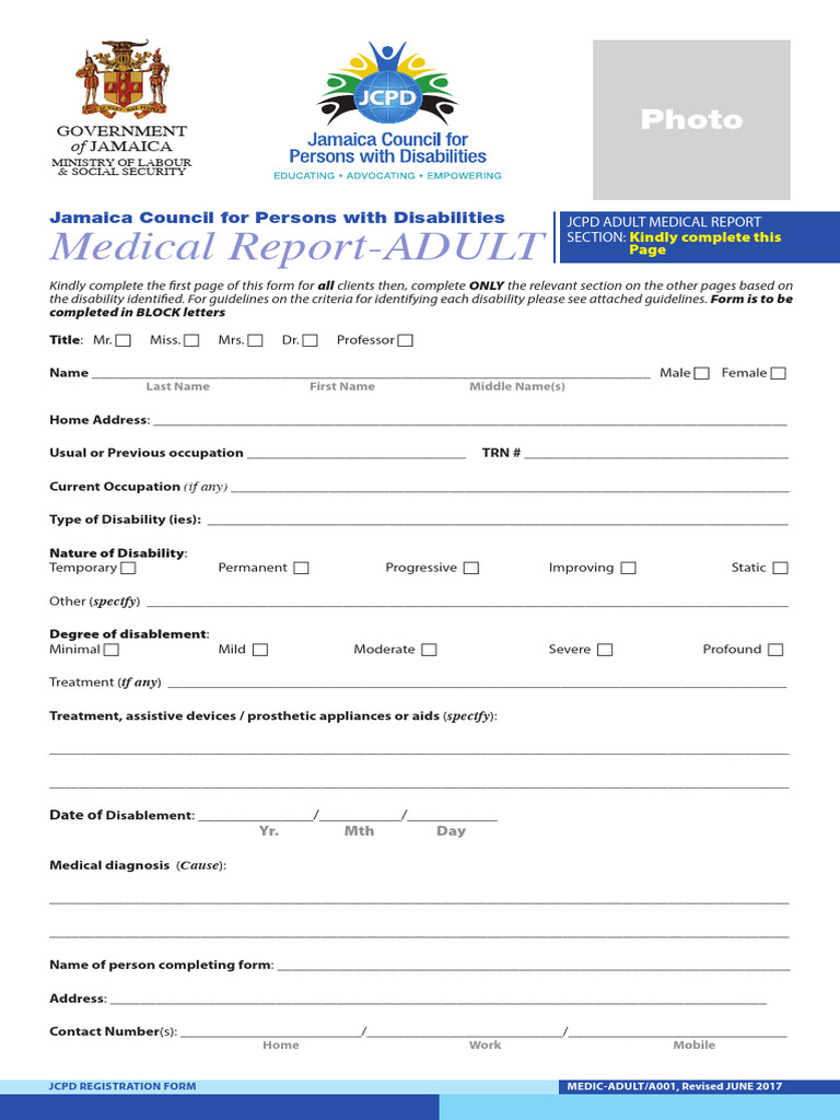 JCPD AdultMedicalReport NEW | PDF | Psychiatry | Clinical Psychology