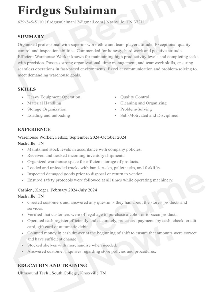 Finalize Resume - Resume Now | PDF