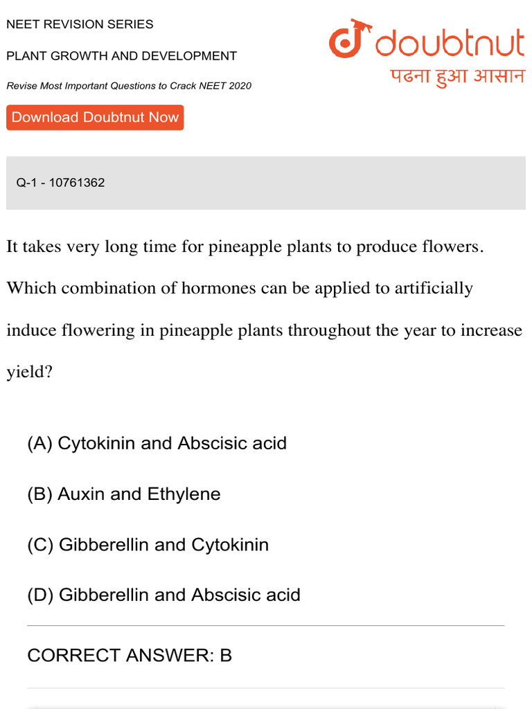 bio-neet-revision-series-plant-growth-and-development | PDF | Plant ...