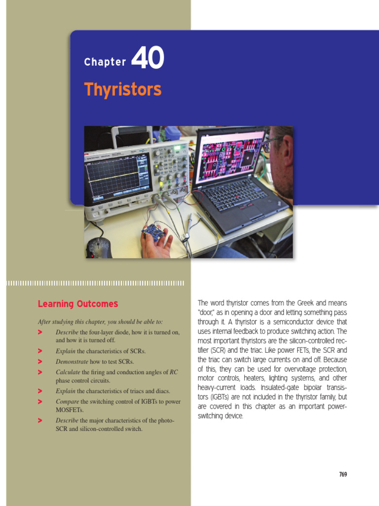 Thyristors 1 Pdf Bipolar Junction Transistor Capacitor