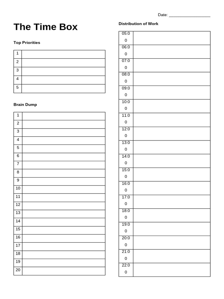 The Time Box (Formato) | PDF