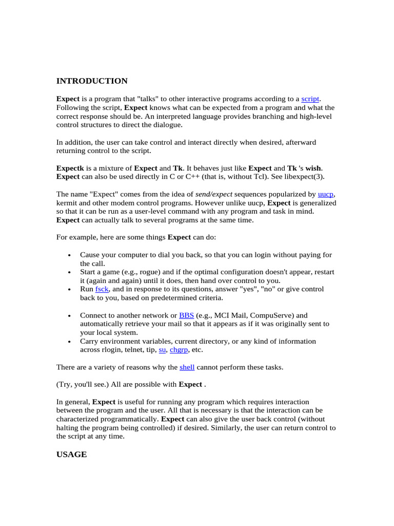 Utilizando o Expect | PDF | Parameter (Computer Programming) | String ...