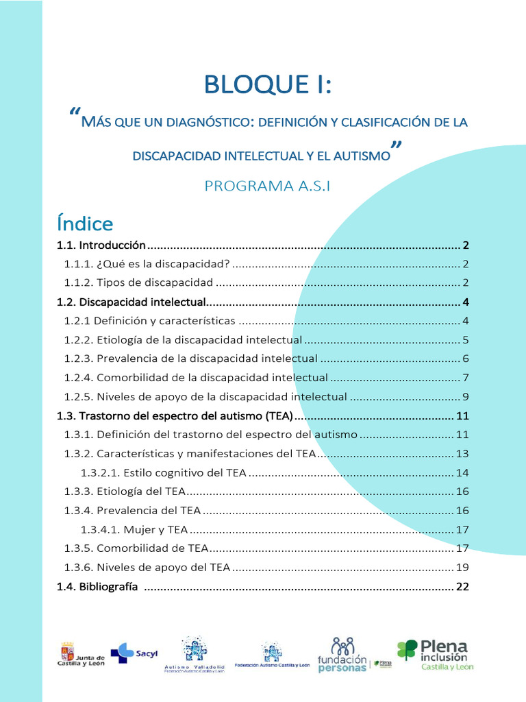 Discapacidad Intelectual y TEA: Definición y Clasificación | PDF ...