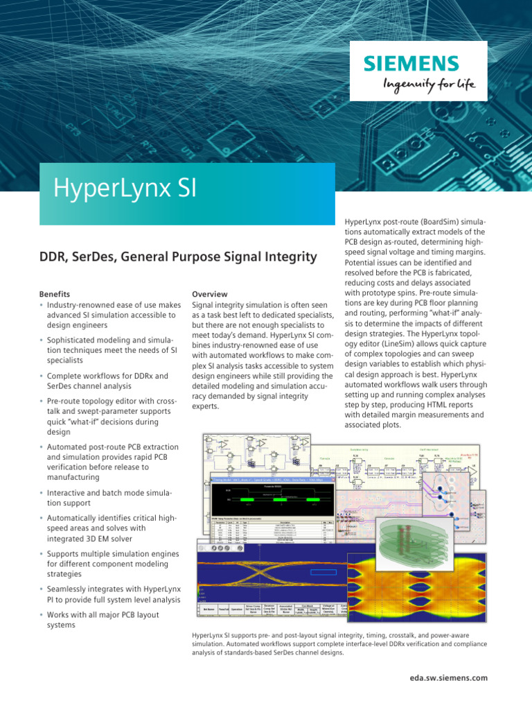 HyperLynx Signal Integrity FS 82400 C1 | PDF | Simulation | Information And Communications ...