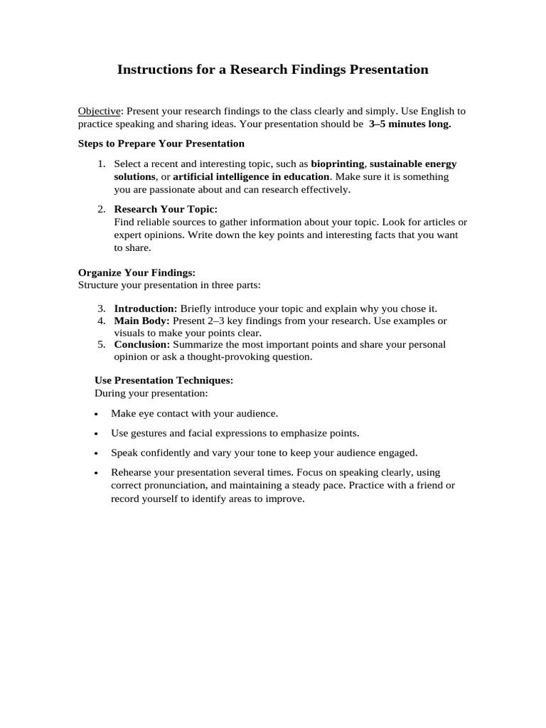 Research Presentation Guide | PDF | Economy And The Environment ...