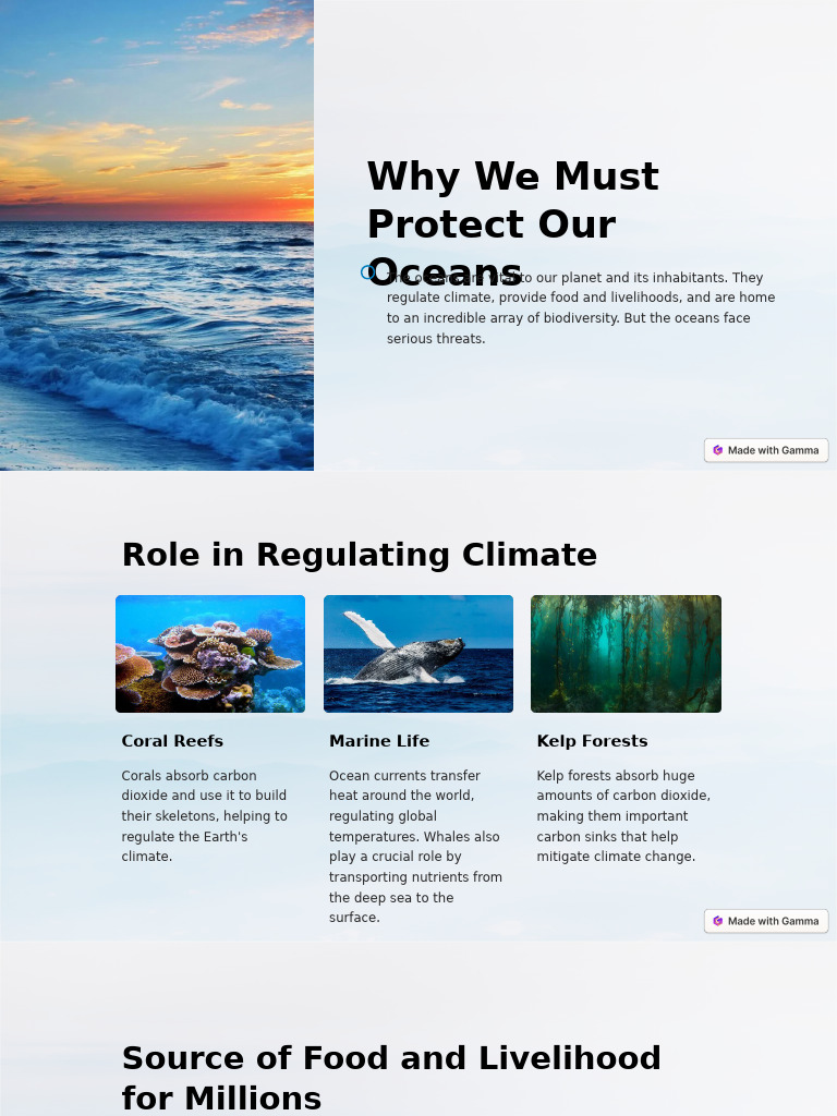 Why-We-Must-Protect-Our-Oceans Presentention For School | PDF | Oceans ...