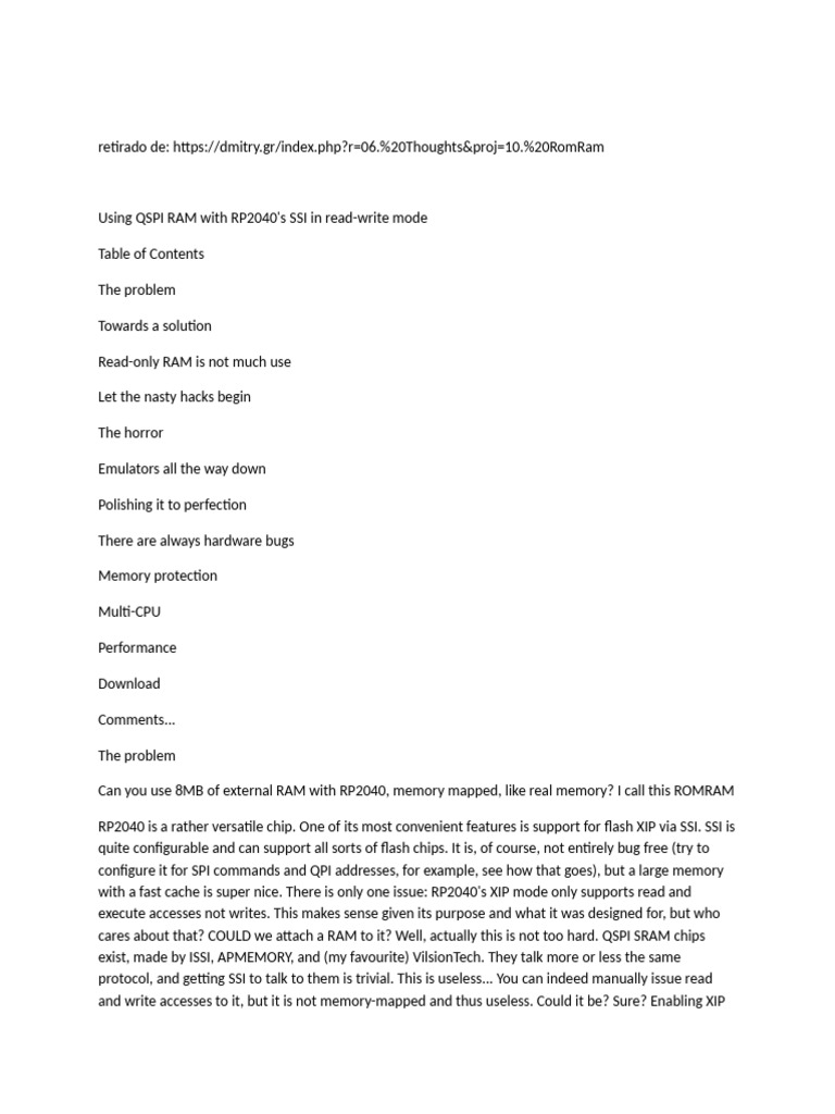 pico_external_RAM | PDF | Flash Memory | Random Access Memory