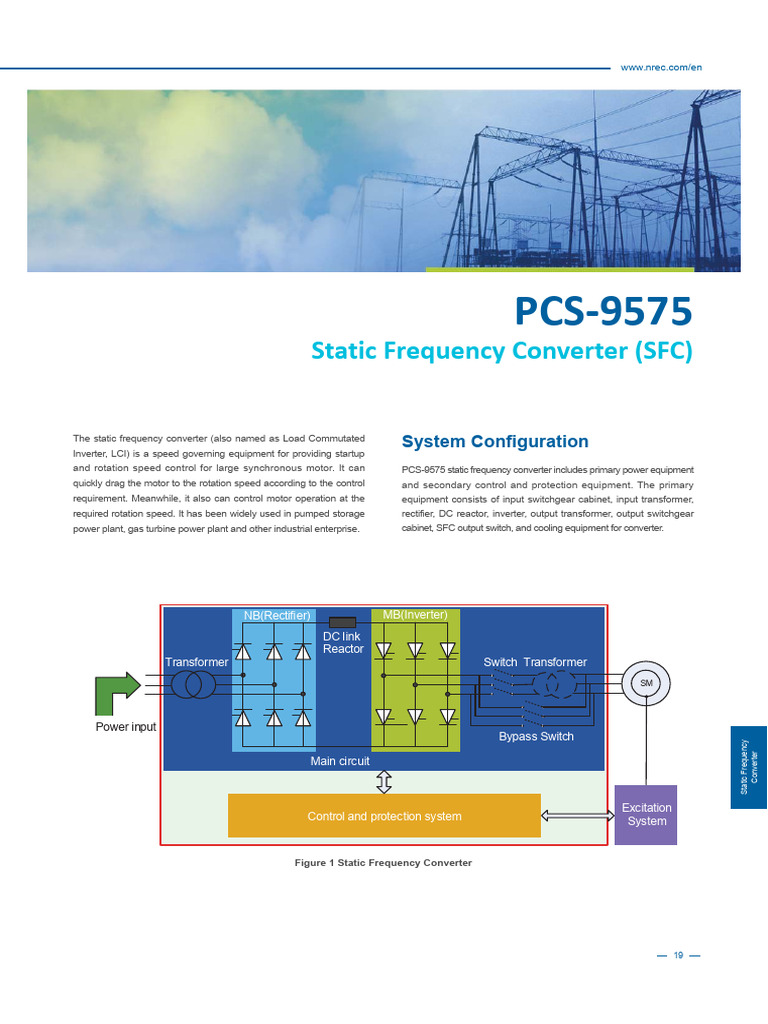 PCS-9575 SFC (Static Frequency Converter) | PDF | Power Inverter | Power Electronics
