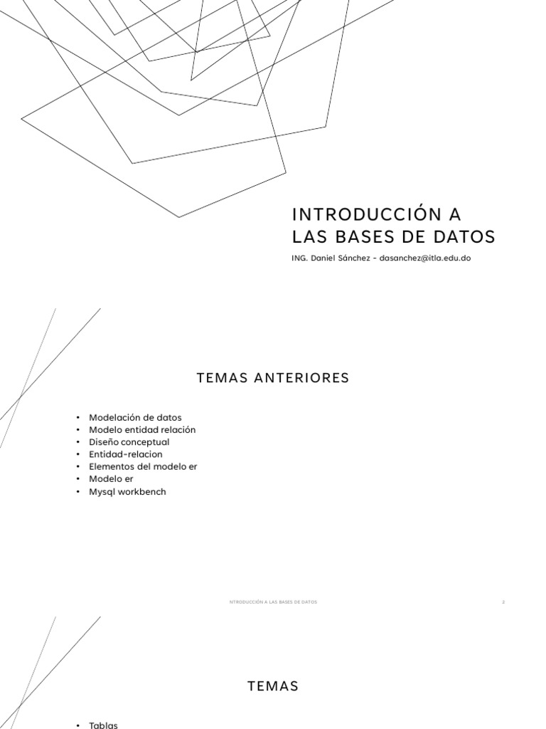 5 - Introduccion Base de Datos | PDF | Bases de datos | SQL