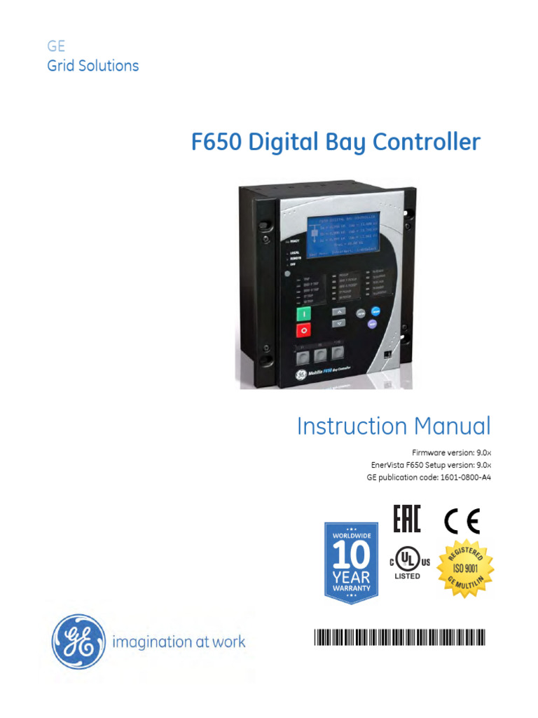 F650 Digital Bay Controller: Instruction Manual | PDF | Menu (Computing) | Power Supply