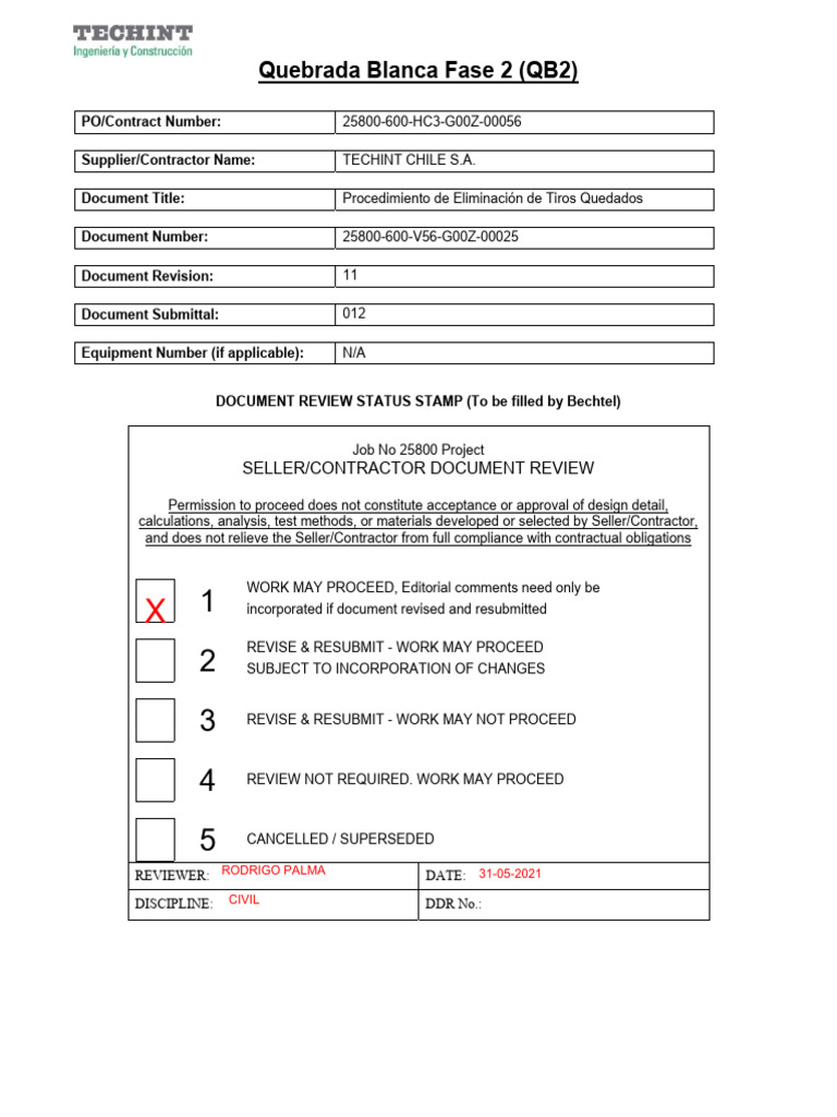 Quebrada Blanca Fase 2 (QB2) | PDF | Transporte | Seguridad y salud ocupacional