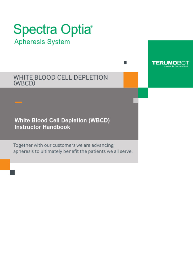 Spectra Optia White Blood Cells Depletion WBCD | PDF | Leukemia ...