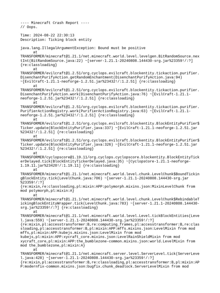 Minecraft Mod Crash Debugging | PDF | Central Processing Unit | Byte