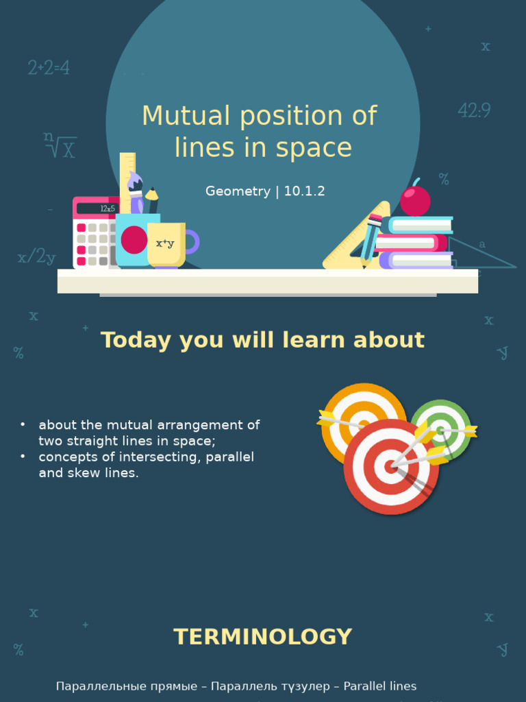 Mutual Poistion of Lines in Space | PDF | Line (Geometry) | Elementary ...