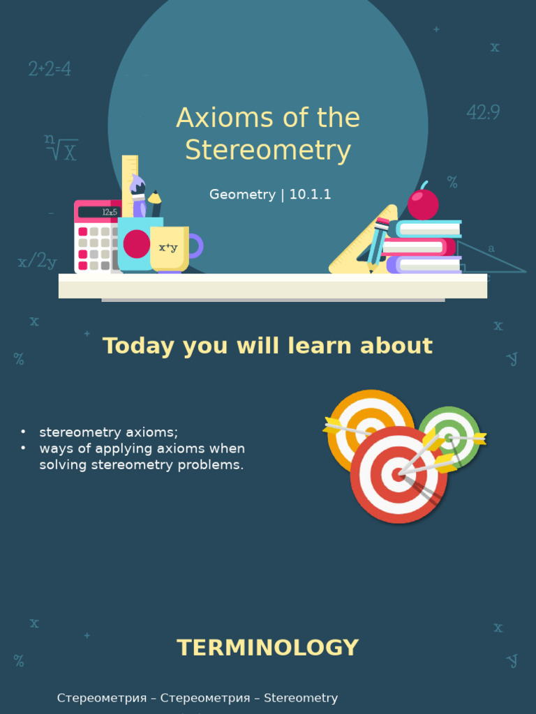 Axioms and Theorems of Stereometry | PDF